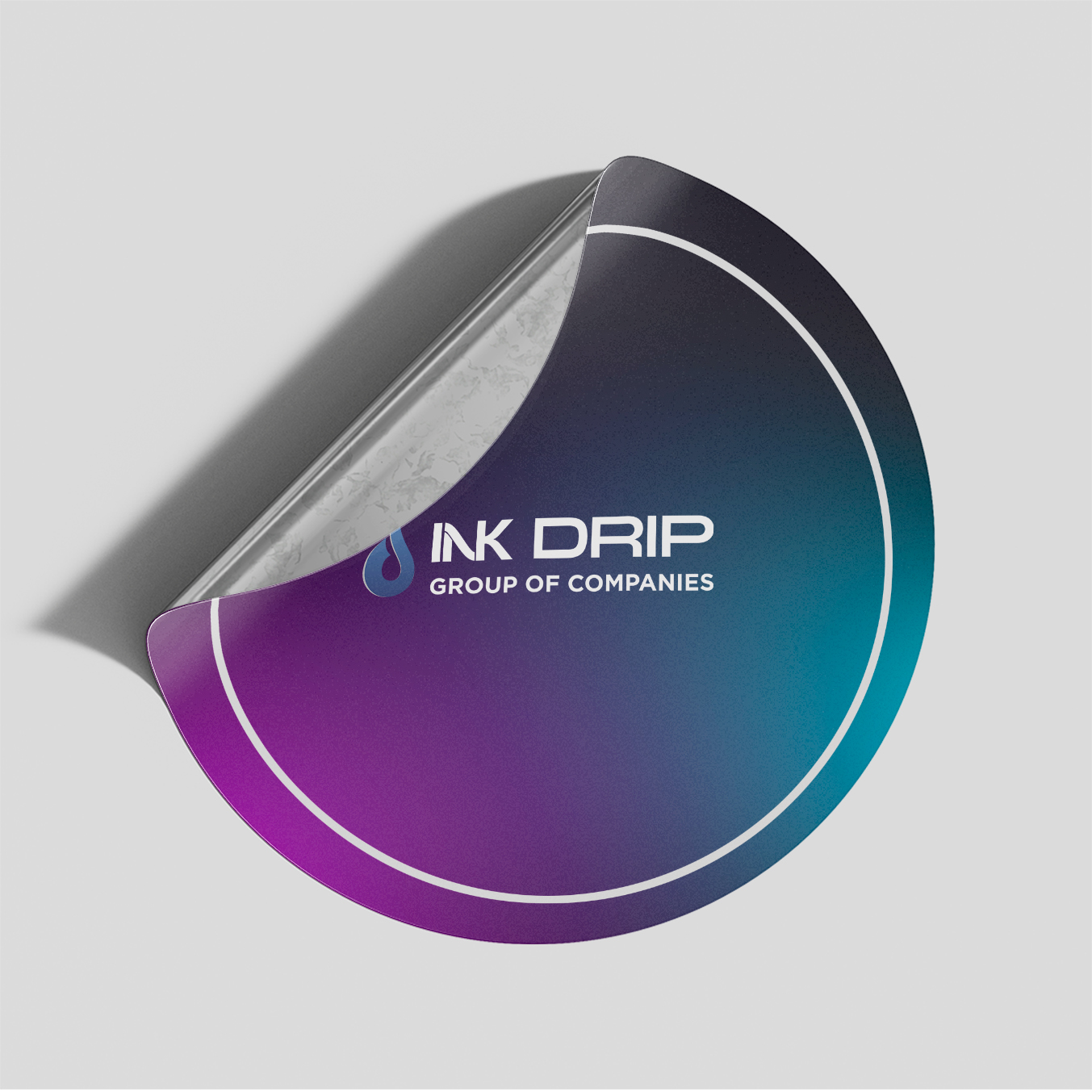 Circle Stickers Ink Drip